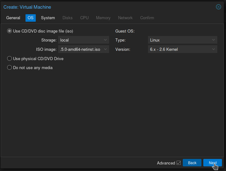 Ideal Proxmox Settings for a Linux VM